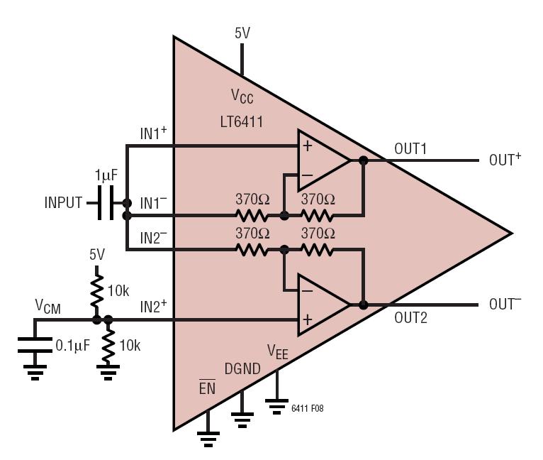 Single-Ended to Differential Converter with Gain of +2 and Common Mode ... Single-Ended to Differential Converter with Gain of +2 and Common Mode ...