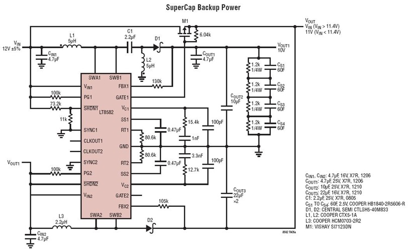 Supercap Backup Power Circuit Collection Analog Devices