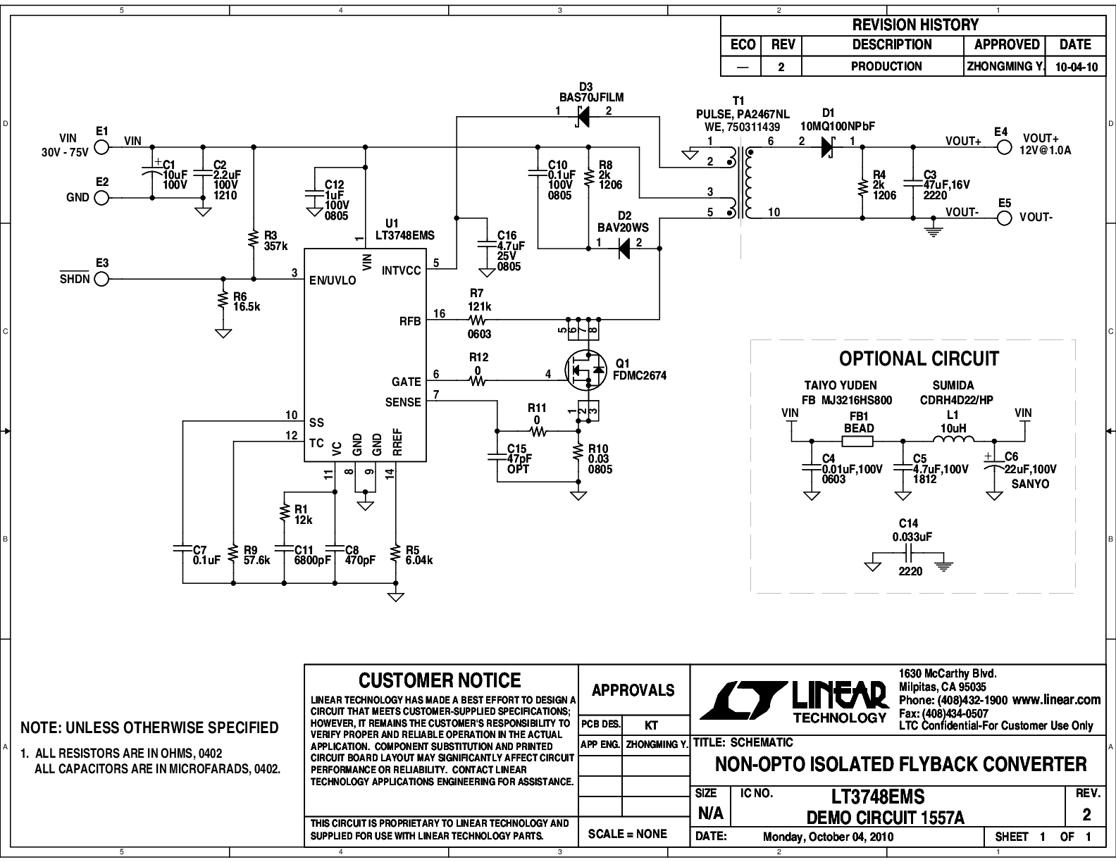 LT3748 Datasheet and Product Info | Analog Devices