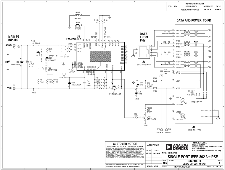 LTC4274 Datasheet and Product Info | Analog Devices