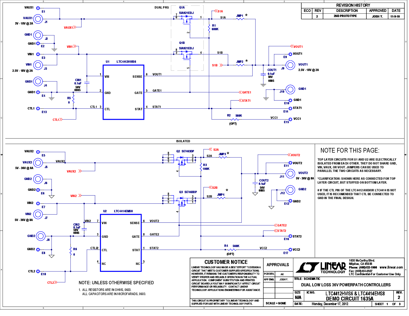 LTC4412 データシートおよび製品情報 | アナログ・デバイセズ