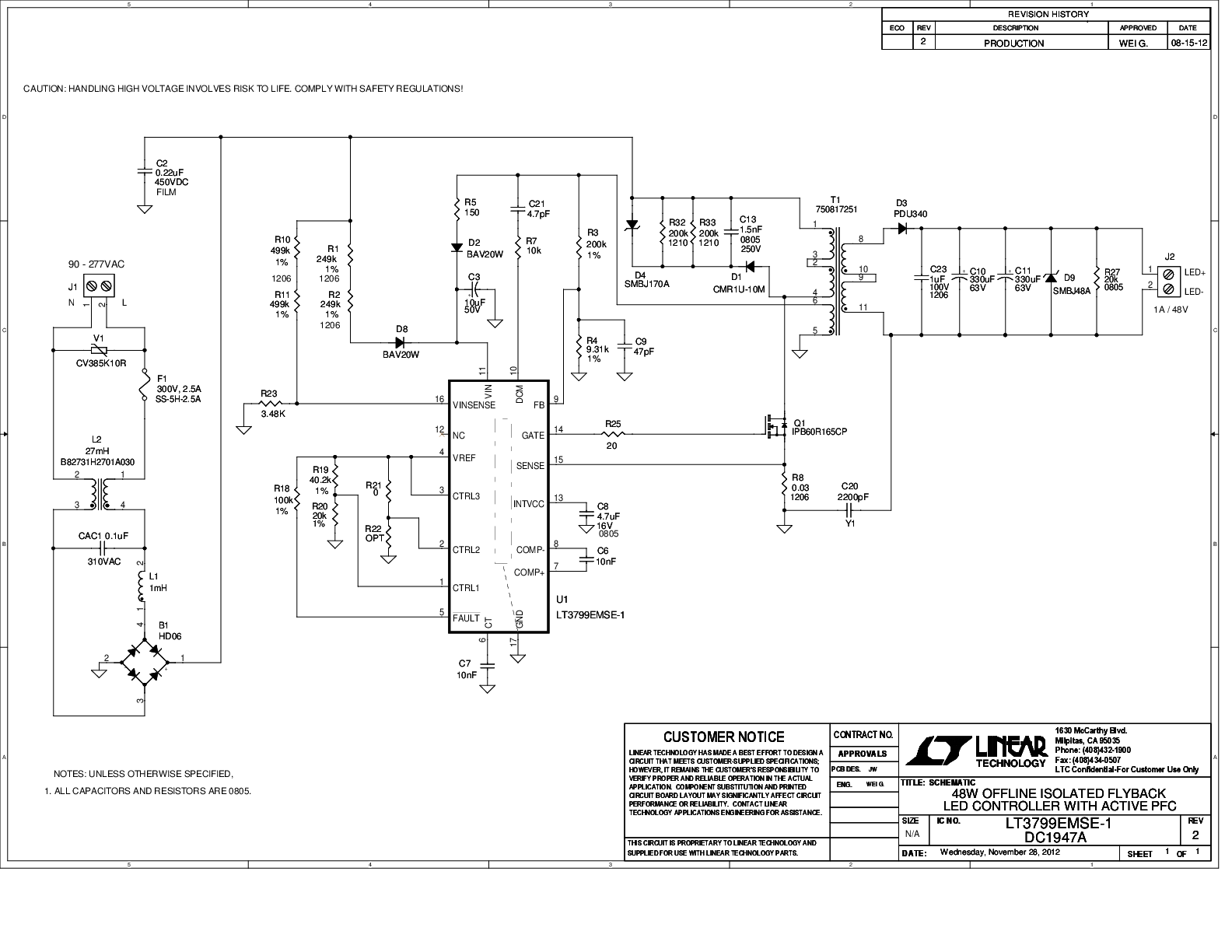 LT3799-1 Datasheet and Product Info | Analog Devices
