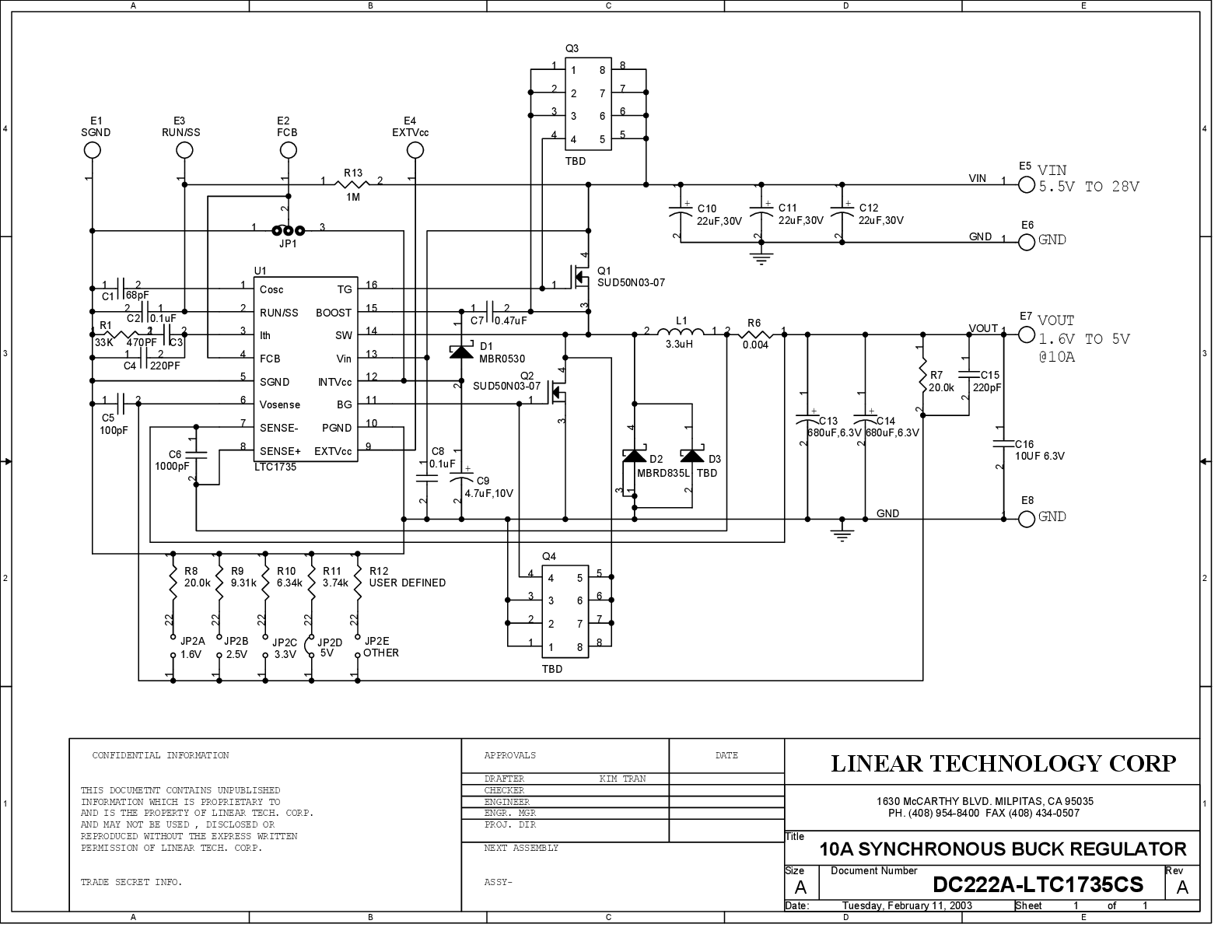 LTC1735 Datasheet and Product Info | Analog Devices