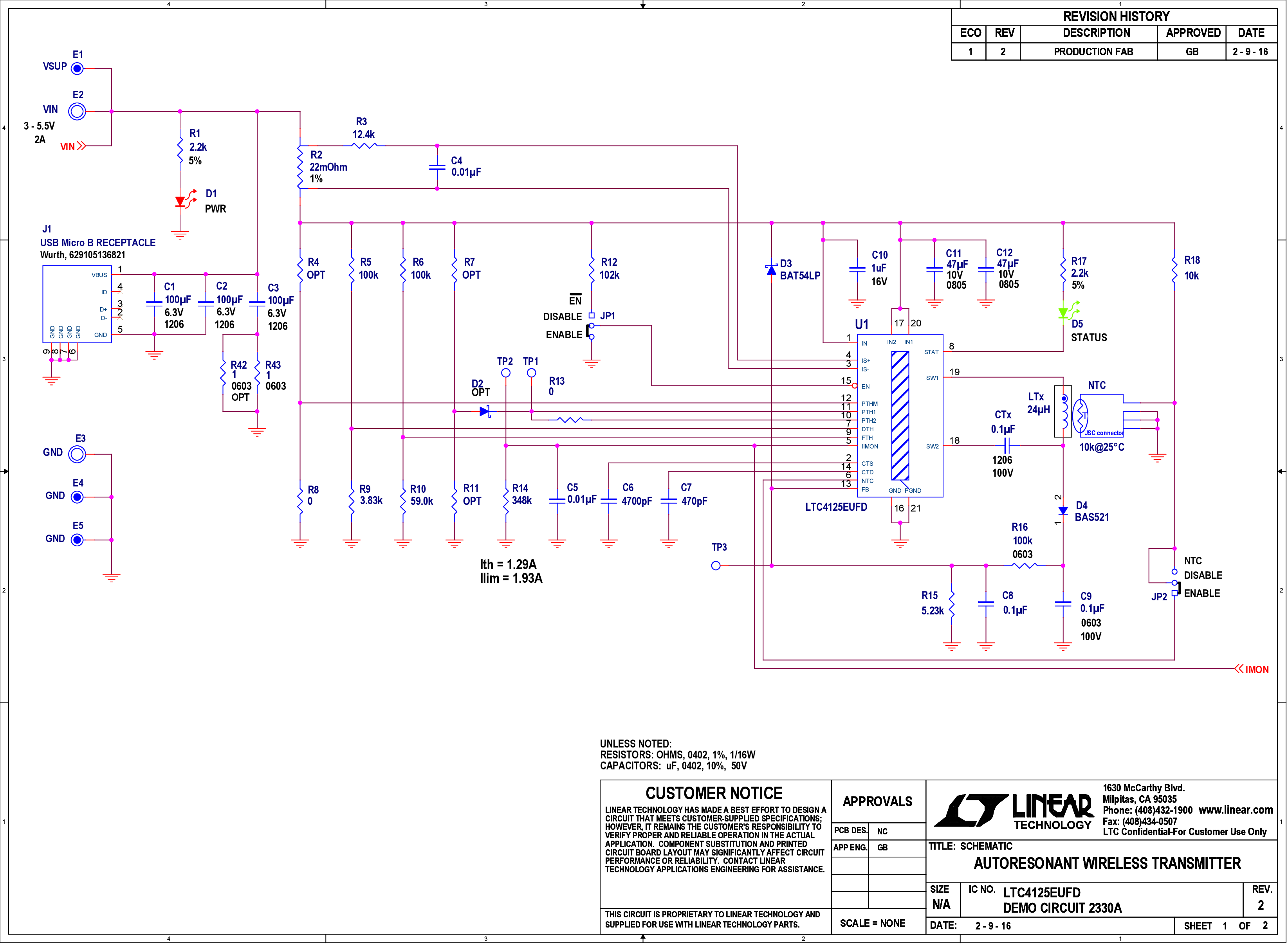 LTC4120 LTC4120-4.2 Datasheet and Product Info | Analog Devices