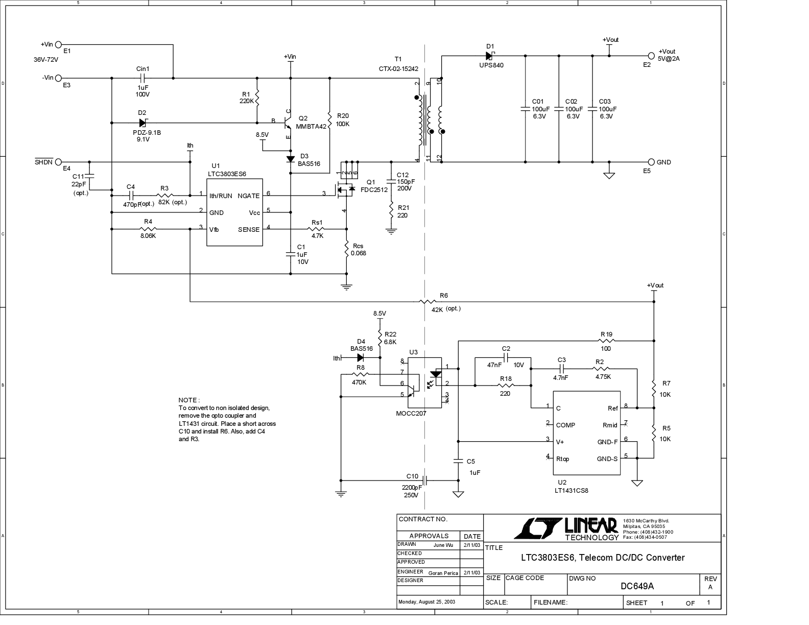 LTC3803 Datasheet and Product Info | Analog Devices