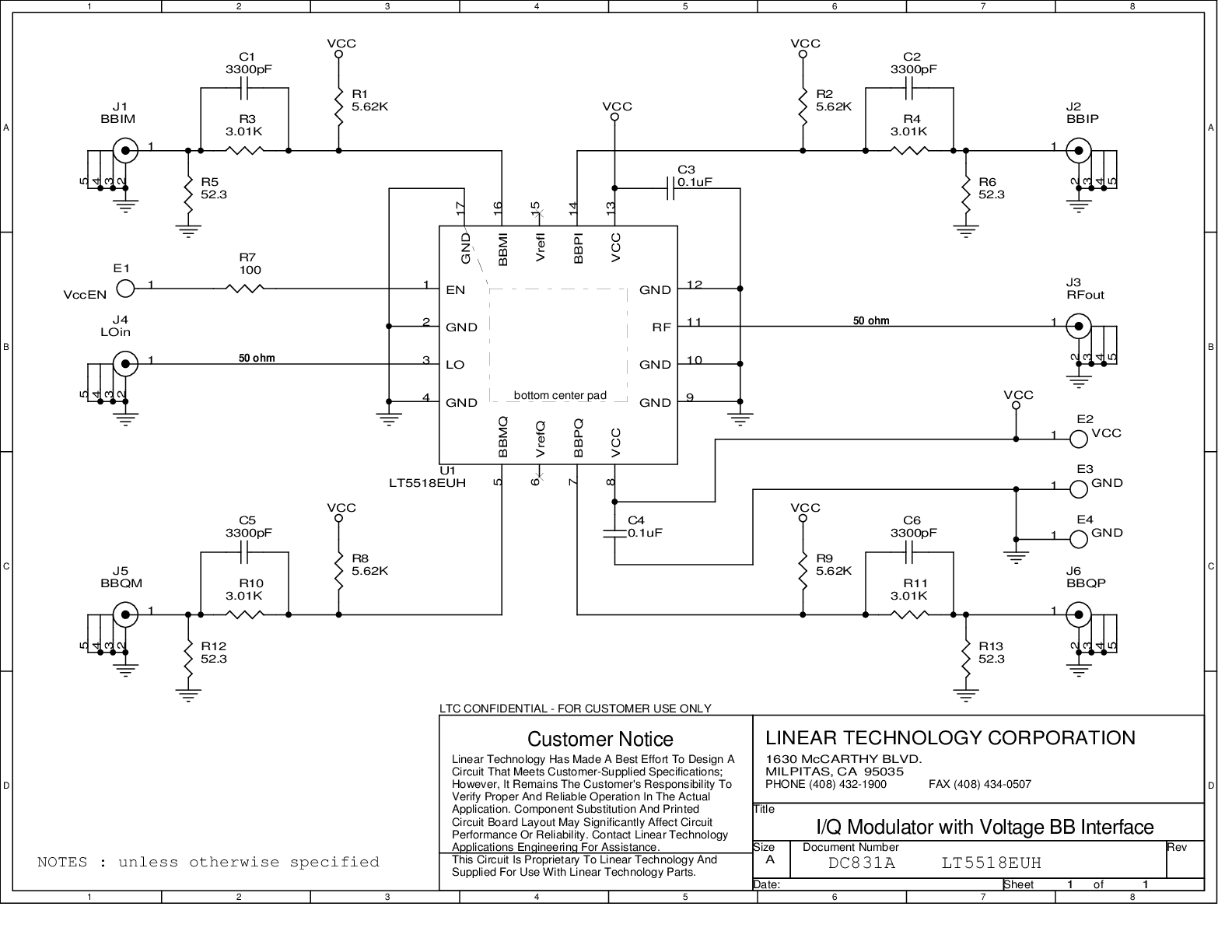 LT5518 Datasheet and Product Info | Analog Devices