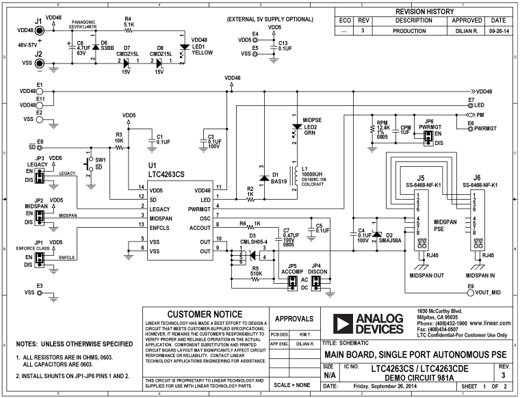 LTC4263 Datasheet and Product Info | Analog Devices
