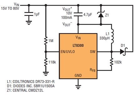 100V Micropower No-Opto Isolated Flyback Converter in 5-Lead TSOT-23 ...