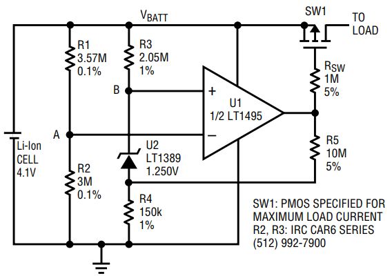 4.5µA Li-Ion Battery Protection Circuit | Analog Devices