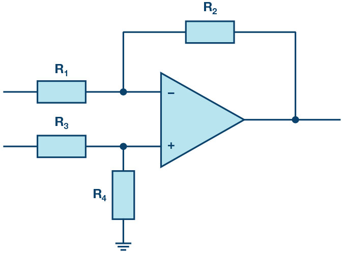 Op amp differential amplifier common mode gain op