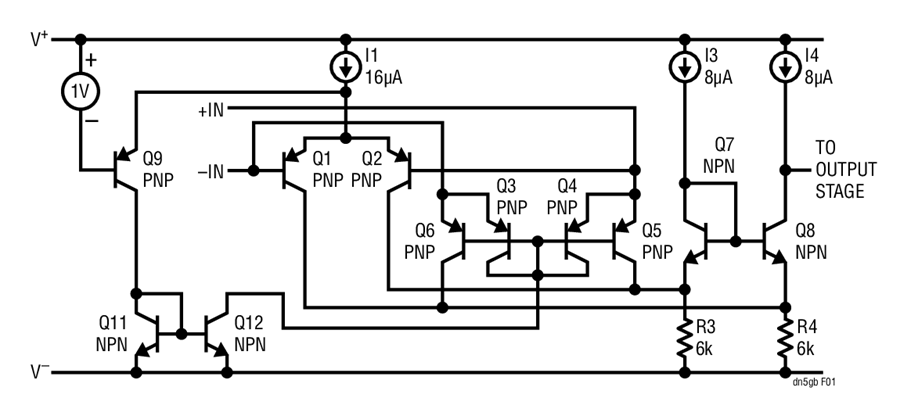 Differential input stage operational amplifier theory