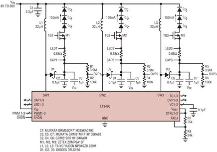 Triple Output LED Driver Delivers 3000:1 Dimming Ratio in Buck, Boost ...