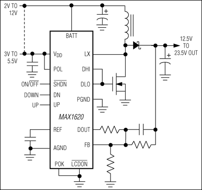 MAX1621 Digitally Adjustable LCD Bias Supplies | Analog Devices