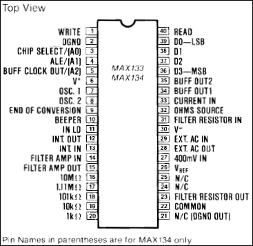 MAX134 3¾ Digit DMM Circuit | Analog Devices