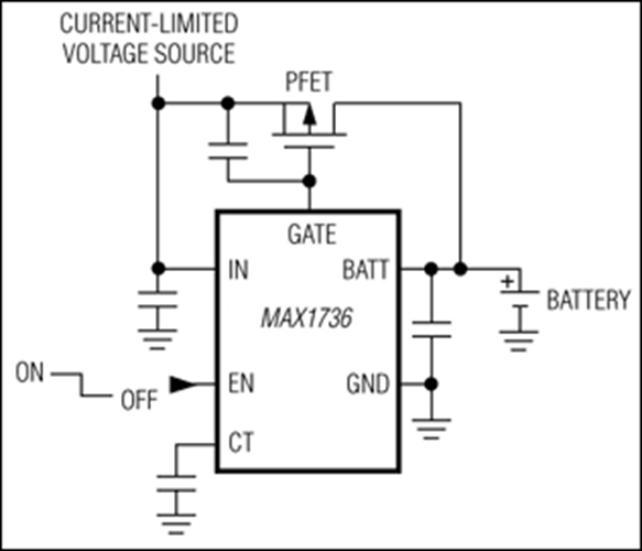 MAX1736 SOT23, Single-Cell Li+ Battery Charger for Current-Limited ...