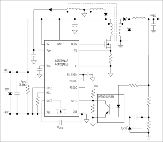MAX5941B IEEE 802.3af-Compliant Power-Over-Ethernet Interface/PWM ...