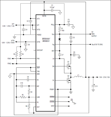 MAX8550 Integrated DDR Power-Supply Solutions for Desktops, Notebooks, and Graphic Cards ...