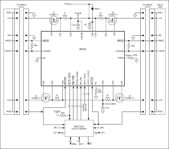 MAX5946 Dual PCI Express, Hot-Plug Controller | Analog Devices