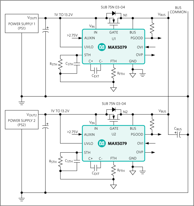 MAX5079 ORing MOSFET Controller with Ultra-Fast 200ns Turn-Off | Analog ...