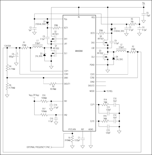 MAX5066 Configurable, Single-/Dual-Output, Synchronous Buck Controller for High-Current ...