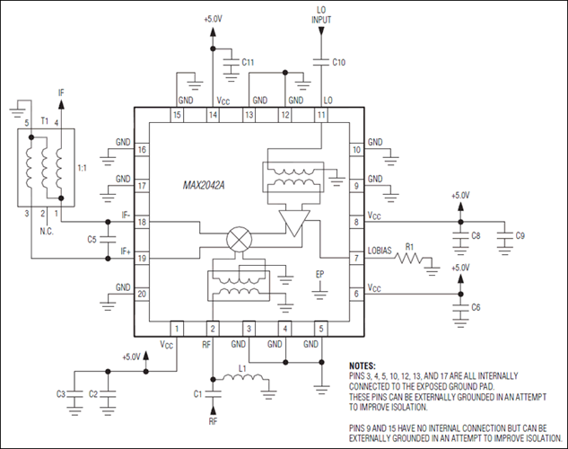 MAX2042A SiGe, High-Linearity, 1600MHz to 3900MHz Upconversion ...