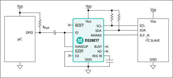 DS28E17 1-Wire®-to-I2C Master Bridge | Analog Devices