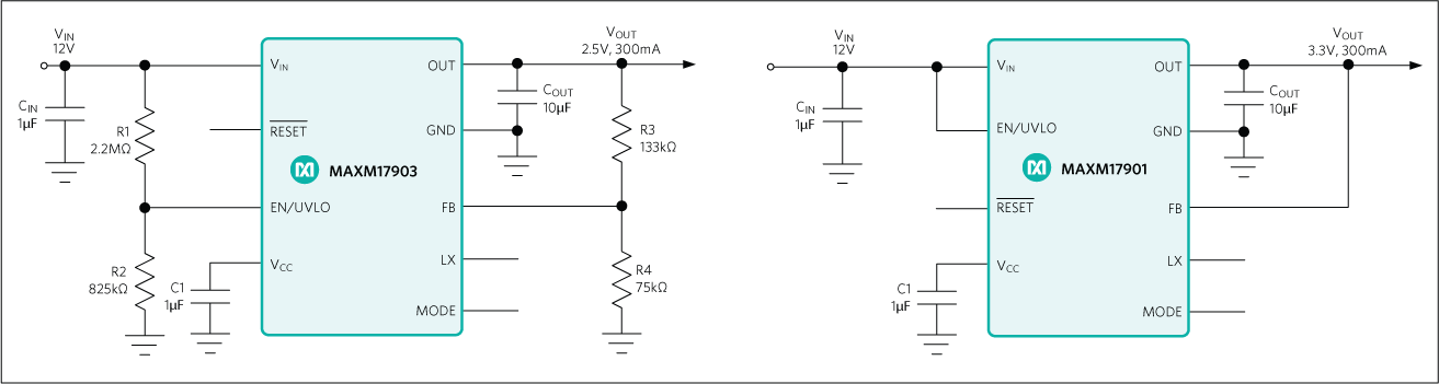 MAXM17903 4.5V to 24V, 300mA Himalaya uSLIC Step-Down Power Module ...