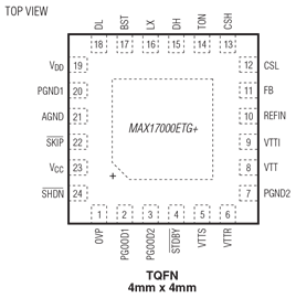 MAX17000 Complete DDR2 and DDR3 Power-Management Solution | Analog Devices