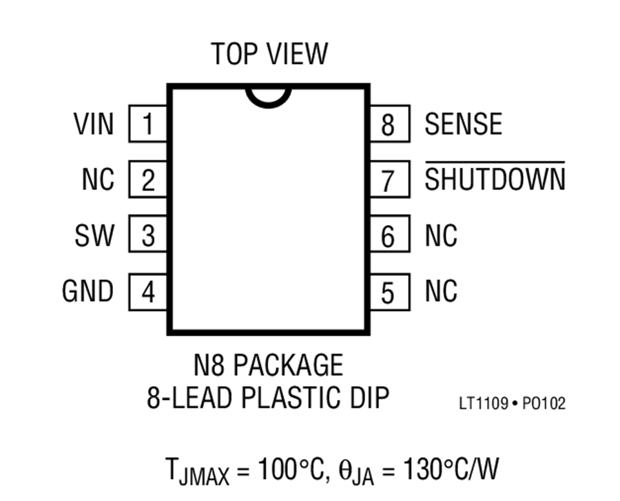 LT1109 Datasheet and Product Info | Analog Devices