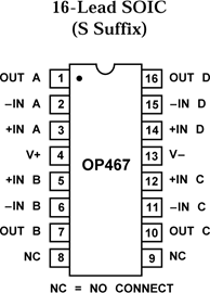 OP467 | 低噪声放大器 (≤ 10nV/√Hz) | 亚德诺（ADI）半导体