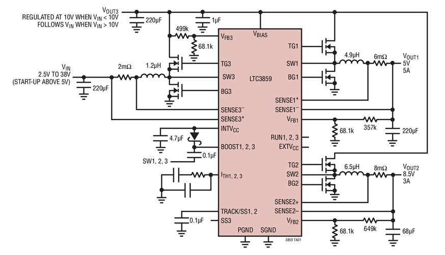 LTC3859 | 多拓扑DC/DC | 亚德诺（ADI）半导体
