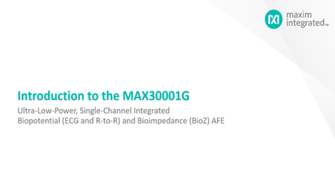 MAX30001G Datasheet and Product Info | Analog Devices