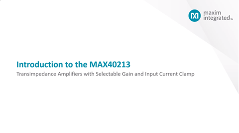 MAX40213 Datasheet and Product Info | Analog Devices| Datasheet and ...