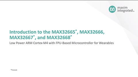 MAX32665 Datasheet and Product Info | Analog Devices