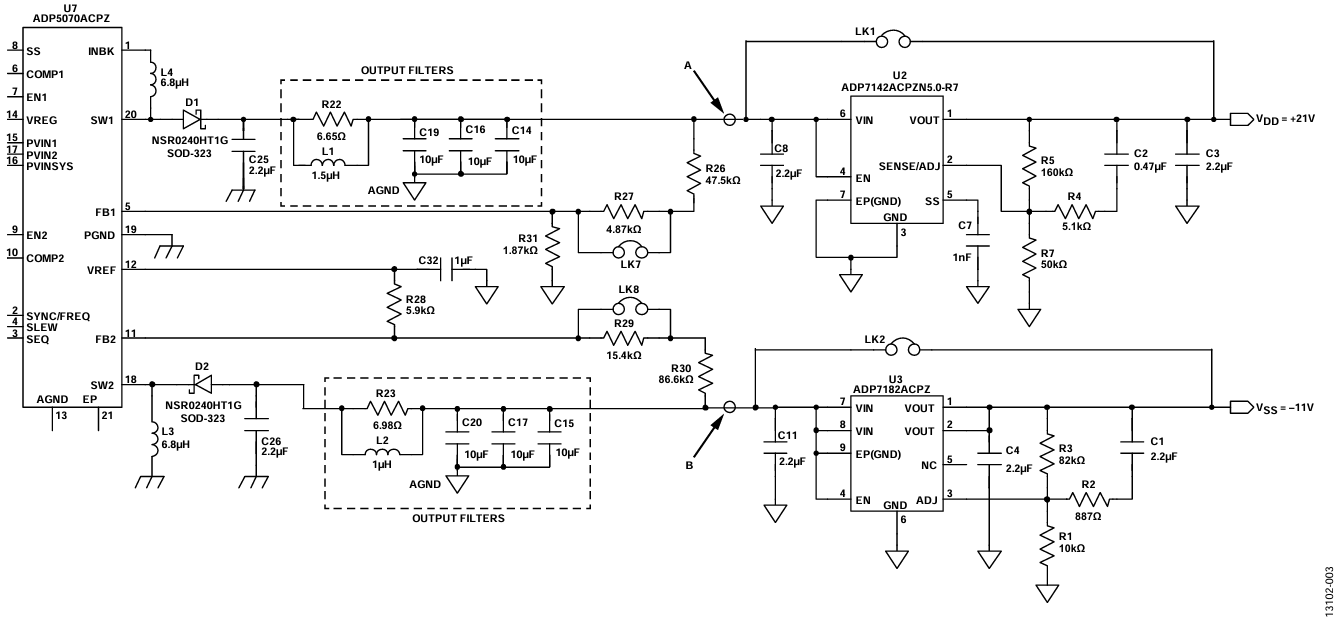 AN-1359: Low Noise, Dual-Supply Solution Using the ADP5070 for the ...