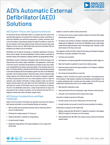 ADI’s Automatic External Defibrillator (AED) Solutions | Analog Devices