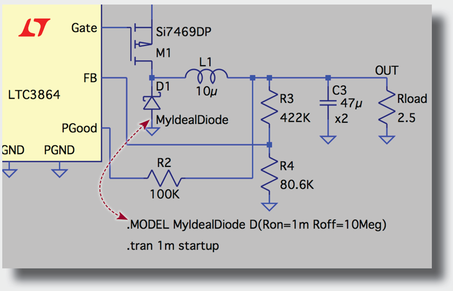 LTspice: Simple Idealized Diode | Analog Devices