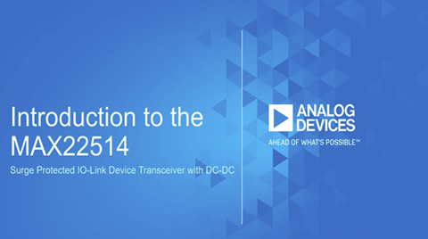 MAX22514 Surge Protection IO-Link Device Transceiver with DC-DC | Analog Devices